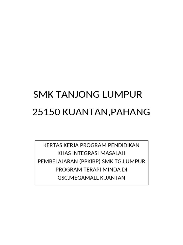 Kertas Kerja TGK Wayang 2017 | PDF