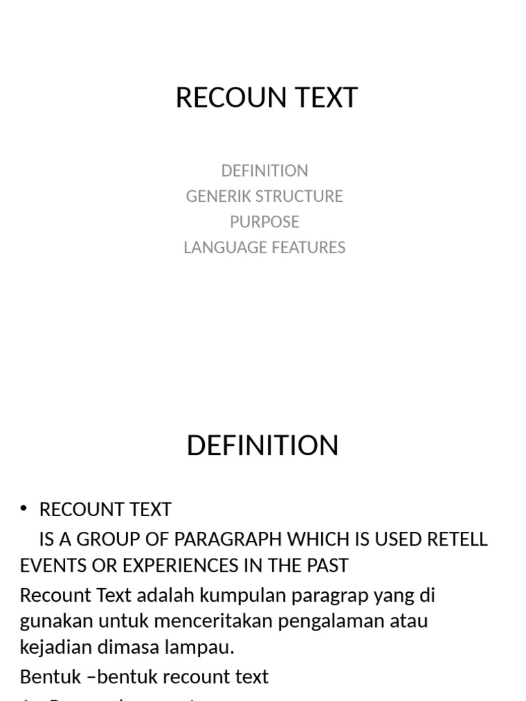 Recoun Text | PDF