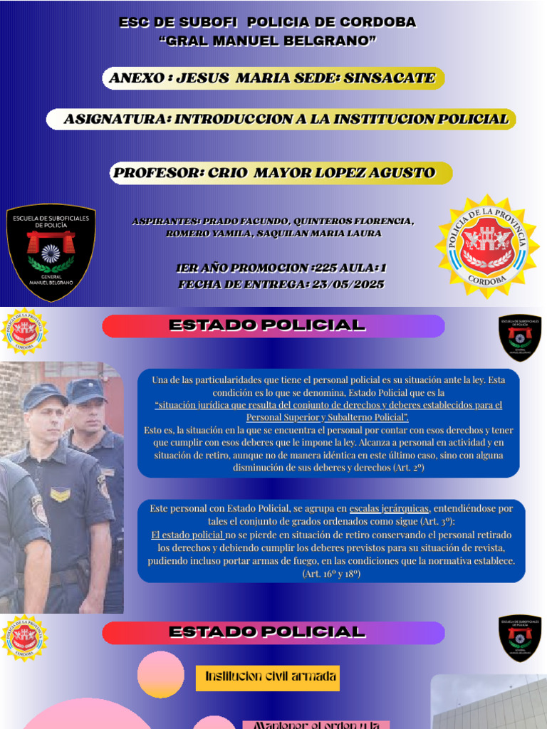 Tp de Intr a La Inst Policial Prof Crio Insp Lopez ASP Prado | PDF ...