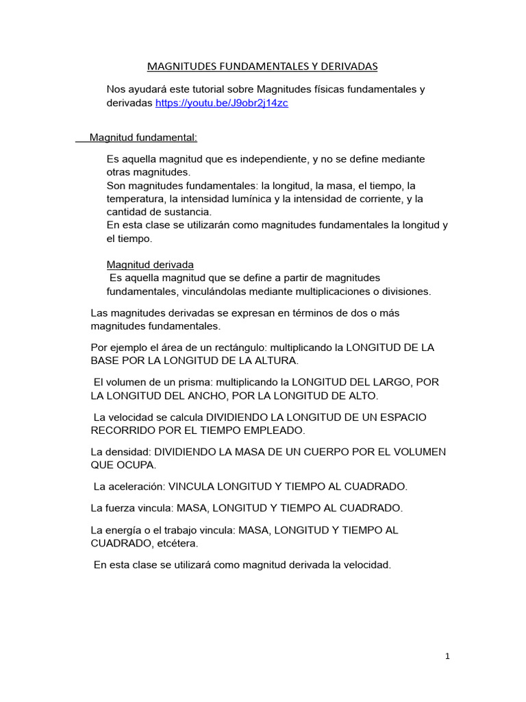 Teoria Clase 4 Reducciones de Velocidades | PDF | Longitud | Masa