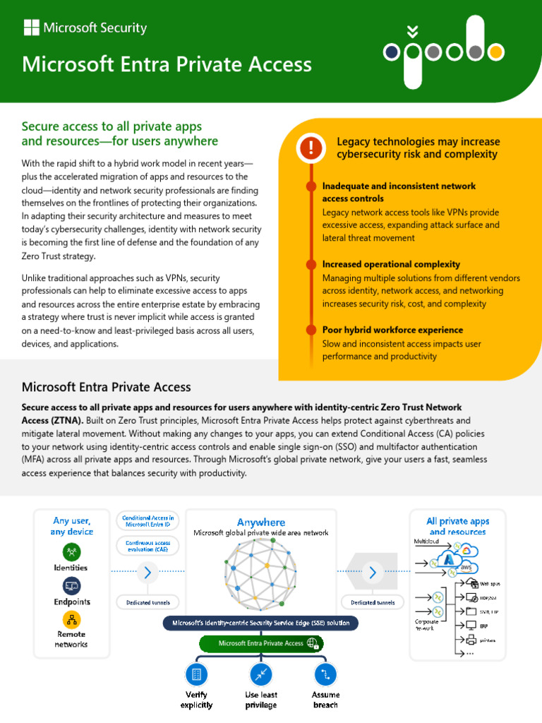Microsoft Entra Private Access Datasheet Final 5 26 2023 | PDF ...