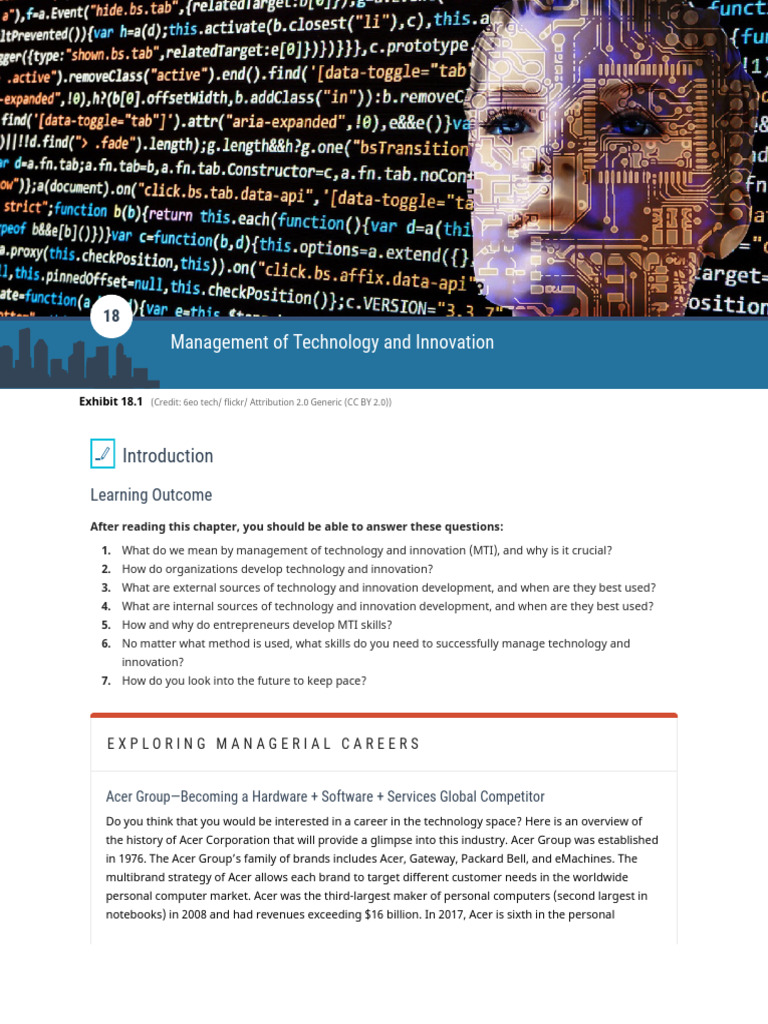 Management of Technology and Innovation | PDF | Entrepreneurship ...