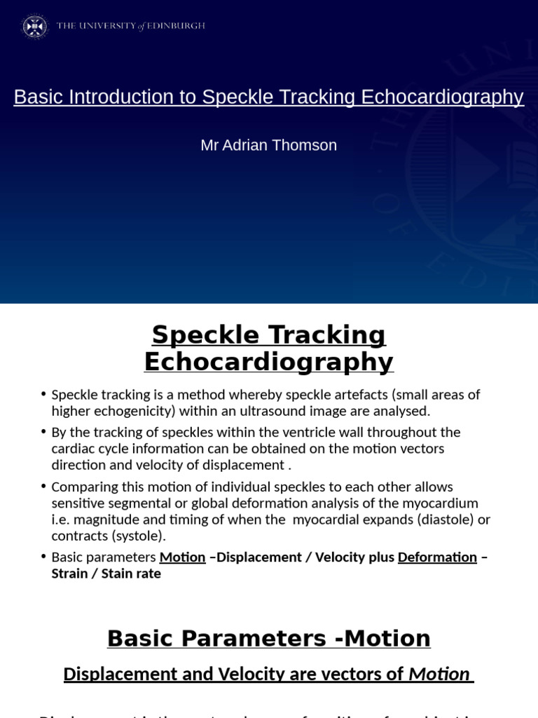 Basic Introduction To Speckle Tracking Echocardiography | PDF ...