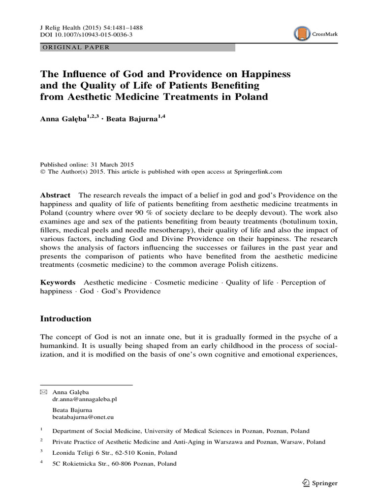 Patients Benefiting From Aesthetic Medicine Treatments | PDF | Sample ...