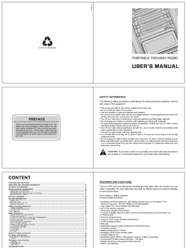 Baofeng Uv 9r User Manual 20231019 en | PDF