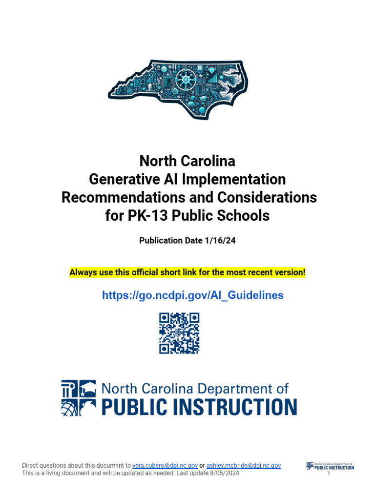 NCDPI+Generative+AI+NC+Implementation+Recommendations+and ...