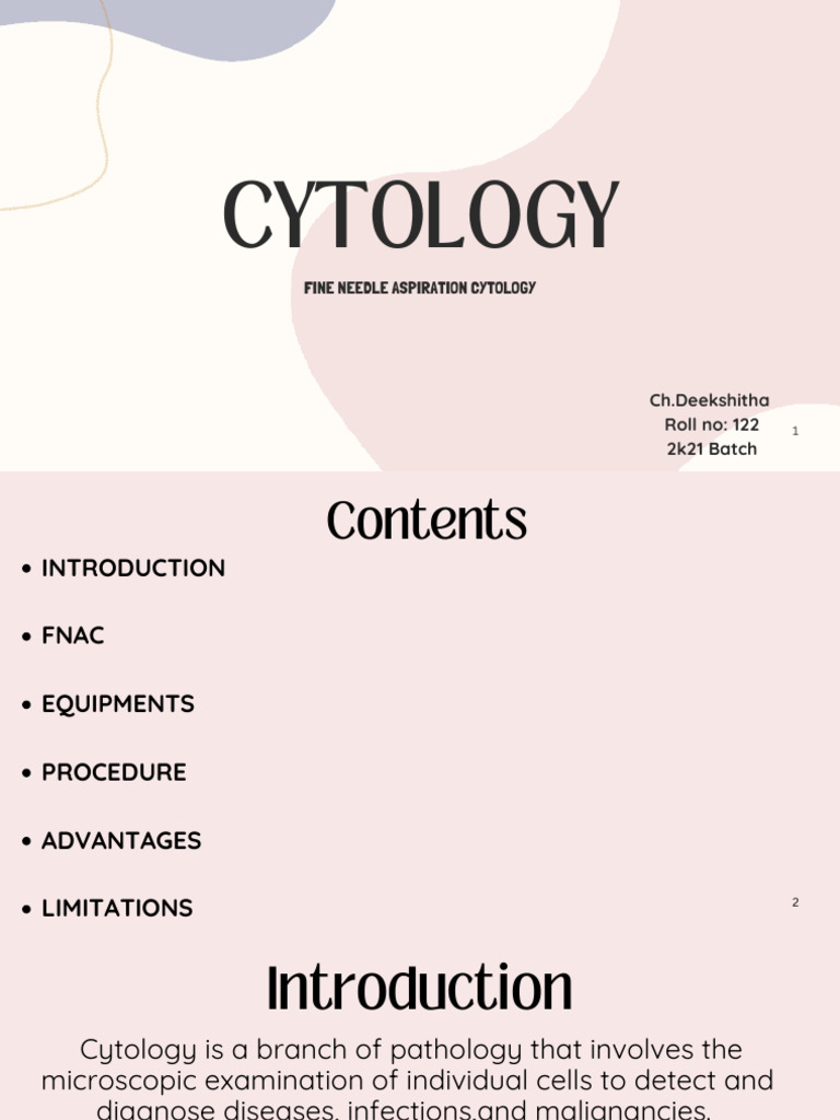 FNAC Staining and Procedure Guide | PDF | Cytopathology | Biopsy