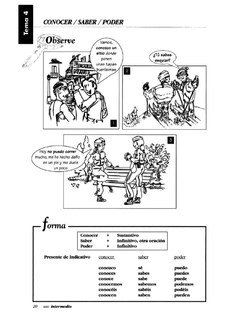 Uso de Conocer, Saber y Poder en Español | PDF | Lingüística