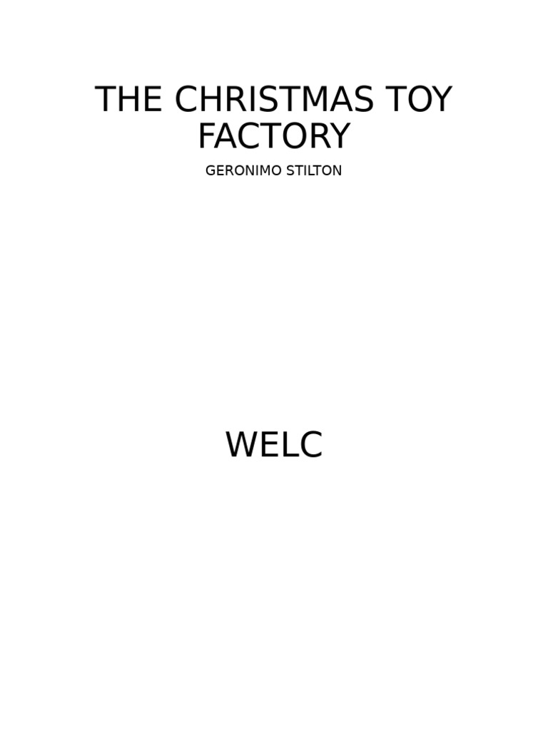 The Christmas Toy Factory: Geronimo Stilton | PDF