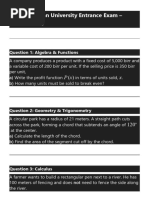 2017 UEE Mathematics First Round Model Examinations | PDF | Function (Mathematics ...