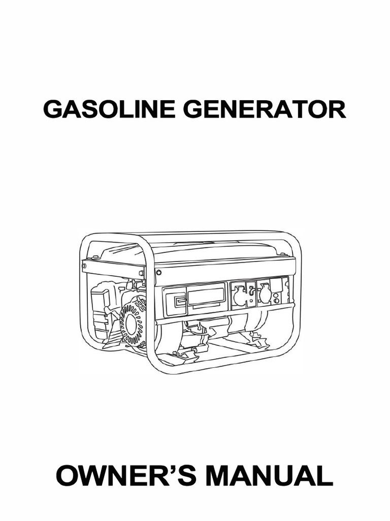 Gasoline Generator User Manual | PDF | Electric Generator | Alternating ...