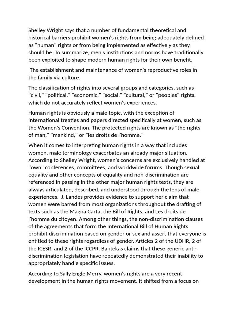 NON Women Rights and Convention 3 | PDF | Human Rights | Convention On ...
