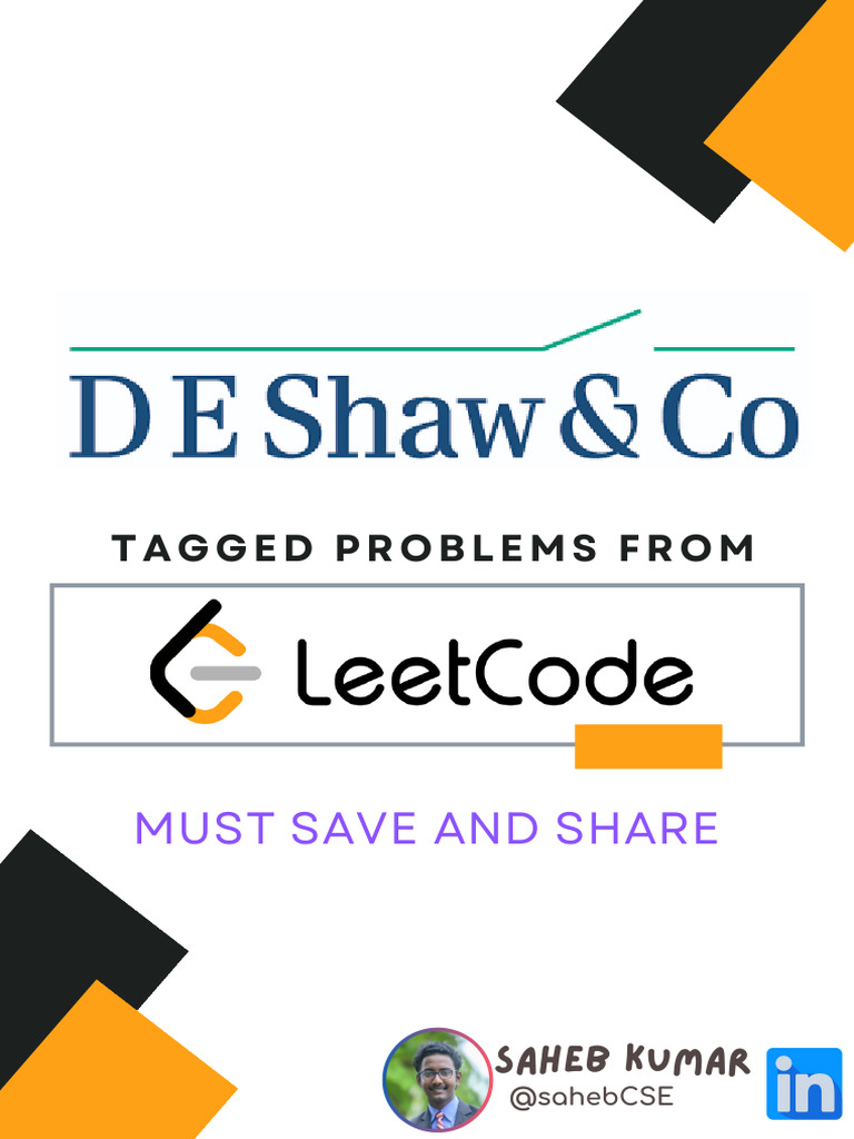 DEShaw Tagged LeetCode Problems 1661452730 | PDF | Theoretical Computer ...