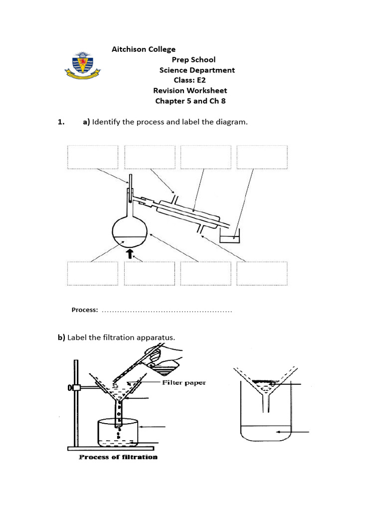 E2 Chemistry Reinforcement Worksheet | PDF