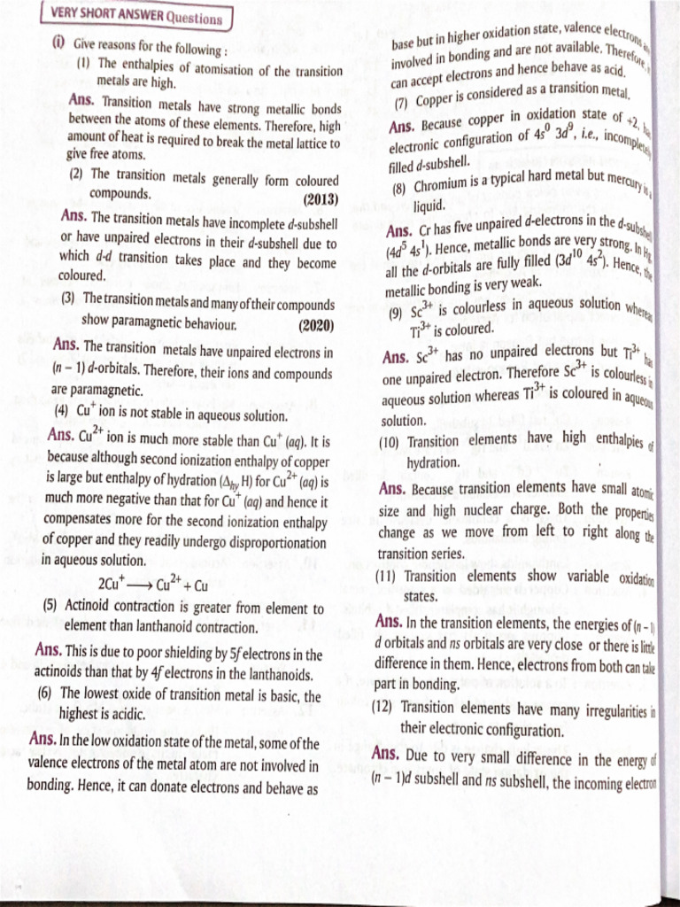 D Block and F Block | PDF