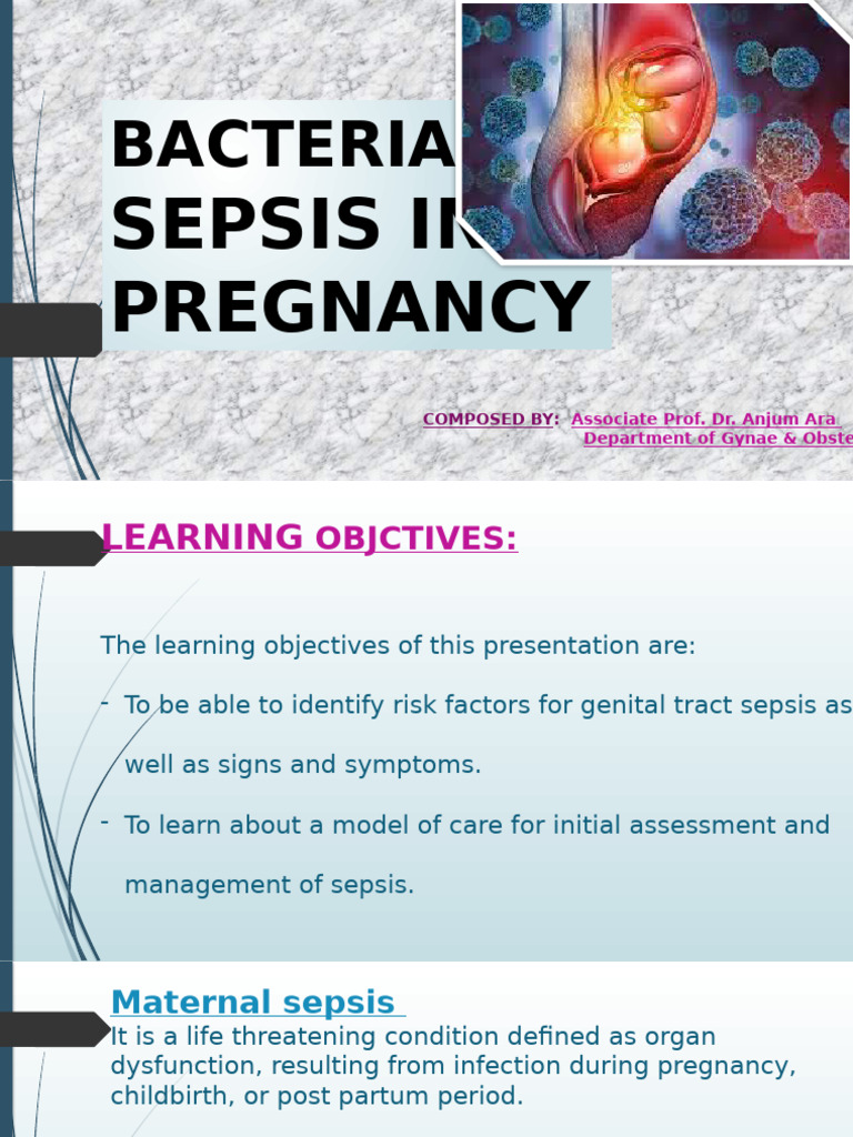 SEPSIS IN PREGNANCY SLIDESHOW | PDF | Sepsis | Childbirth