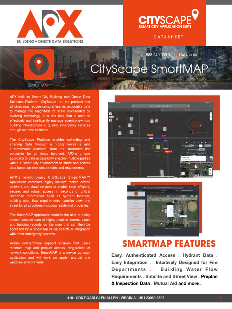 Data Sheet CityScape SmartMAP | PDF | Information | Computing