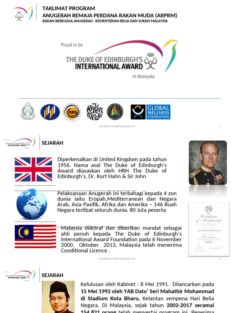 Presentation The Duke of Edinburgh International Award ARPRM | PDF
