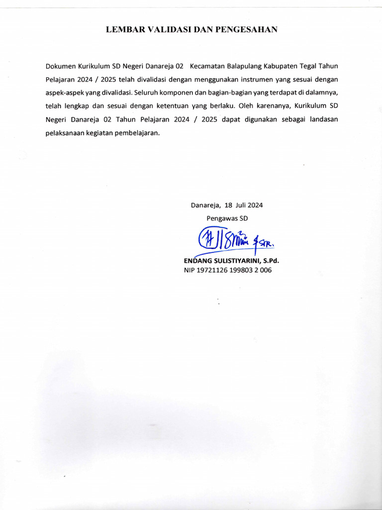Lembar Validasi | PDF