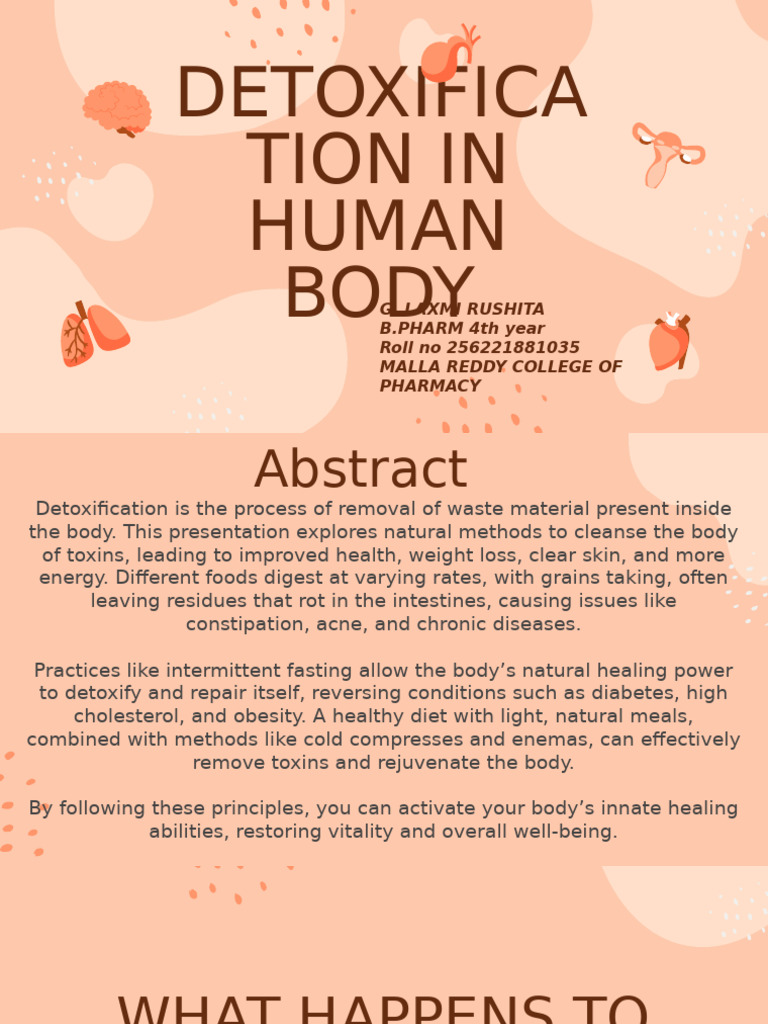 Detoxification of Human Body | PDF | Gastrointestinal Tract | Clinical ...