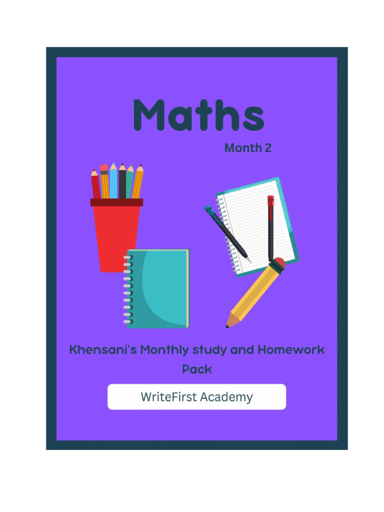 Math Homework_Month 1 | PDF
