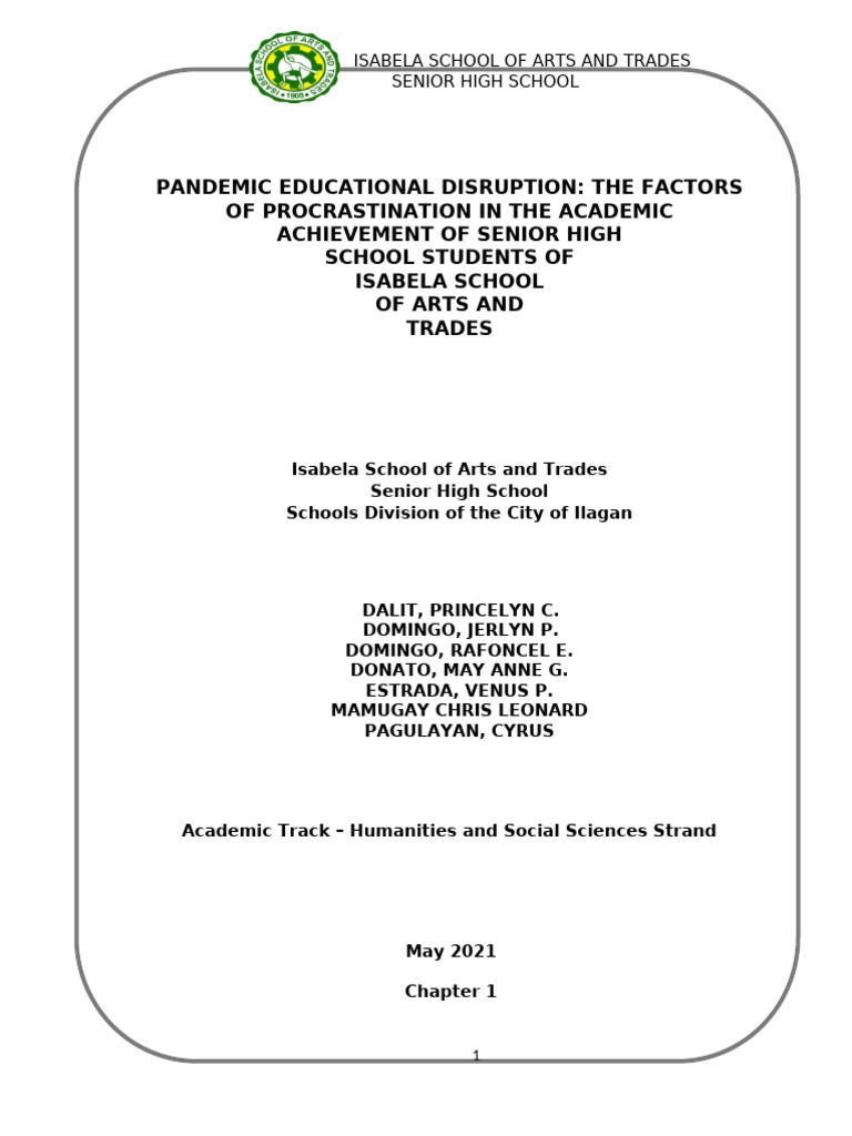 Pandemic Procrastination Impact on Students | PDF | Professional Skills ...