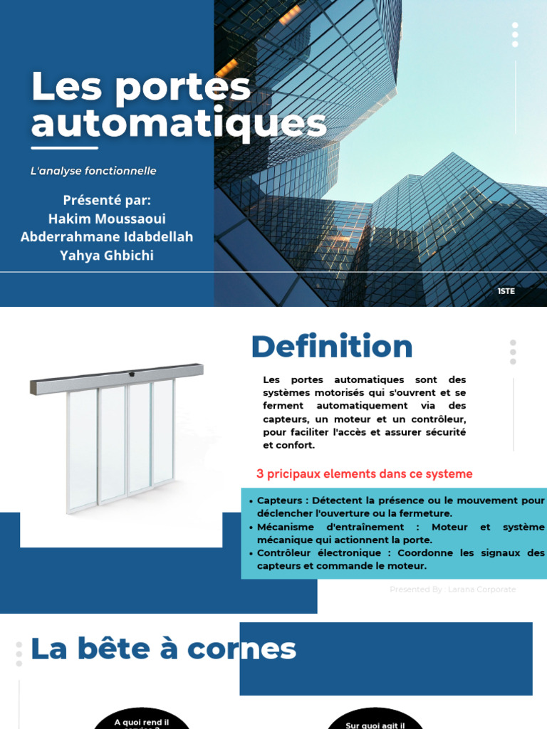 Fonctionnement des Portes Automatiques | PDF