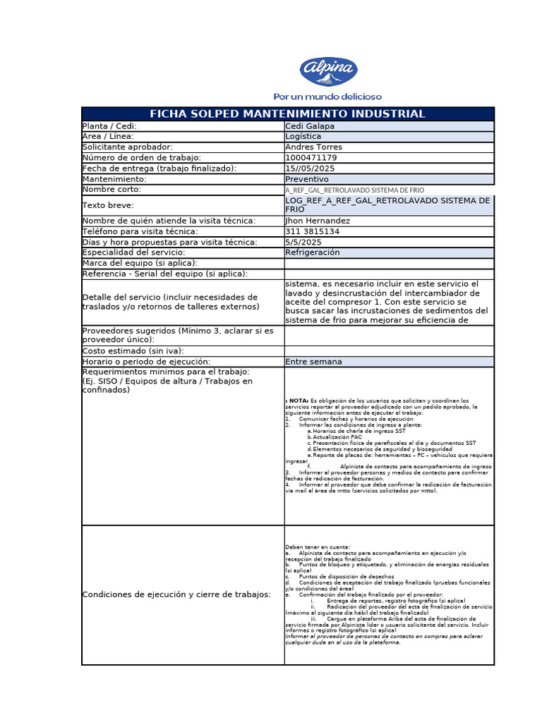 Ficha de Solped - 1000471179 | PDF
