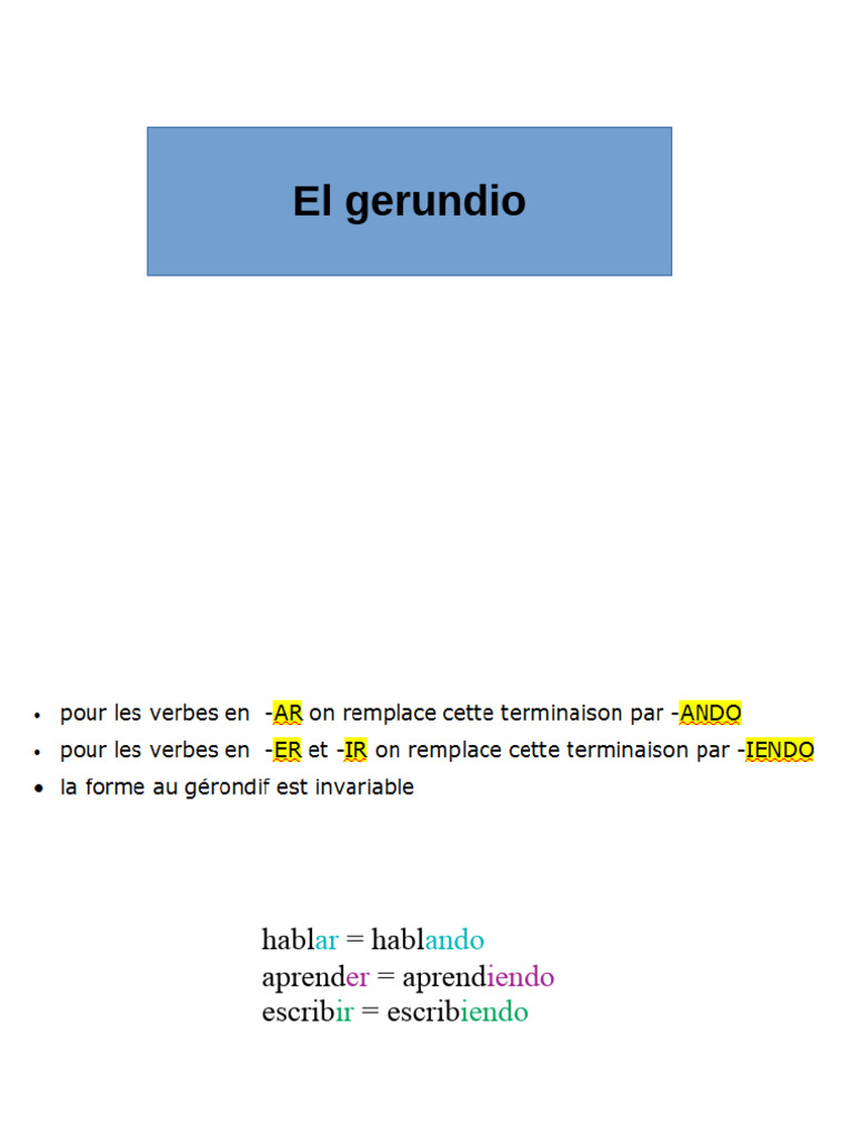 Leçon Gérondif | PDF