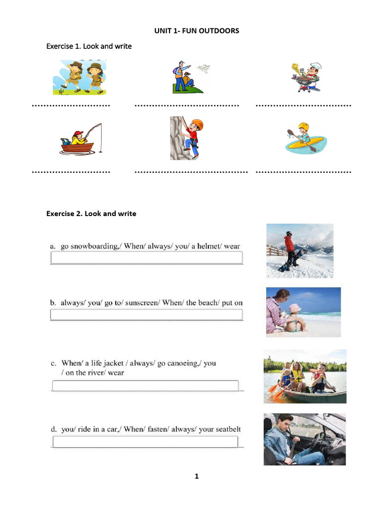 Everybody Up 4 Unit 1 Review | PDF