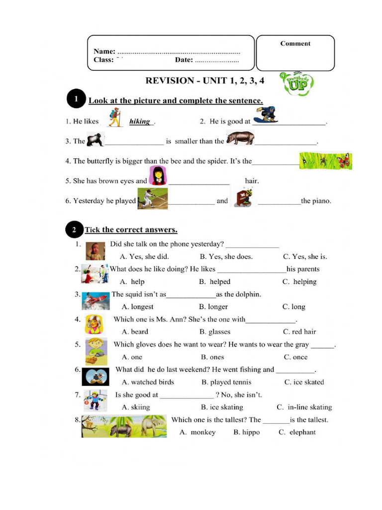 Review Unit 1,2,3,4 | PDF