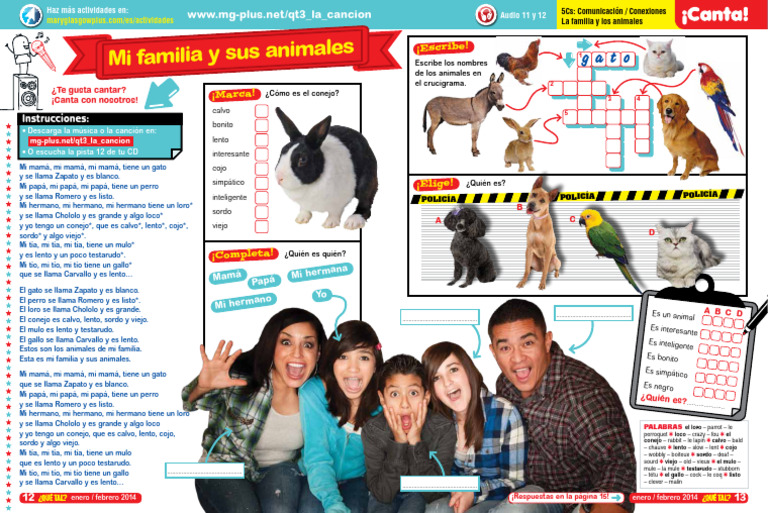 Exo Fiche Mi Familia y Sus Animales | PDF | Música grabada