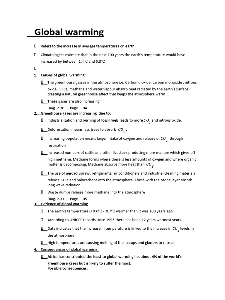 Grade 10 Global Warming | PDF | Climate Change | Atmosphere Of Earth