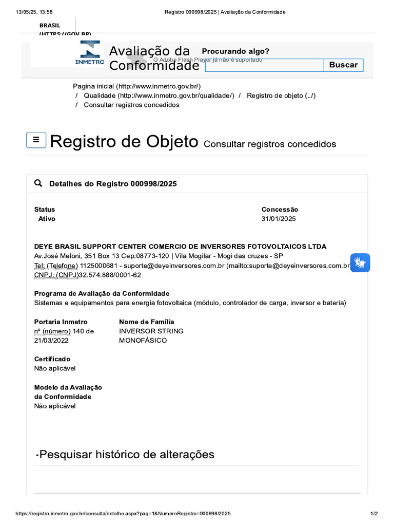 Registro 000998_2025 _ deye 6.6kw | PDF