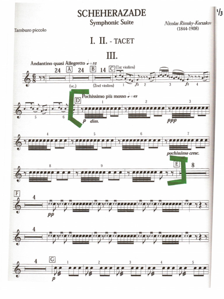 Scheherazade, Rimsky-Korsakov | PDF | Compositions | Musical Compositions