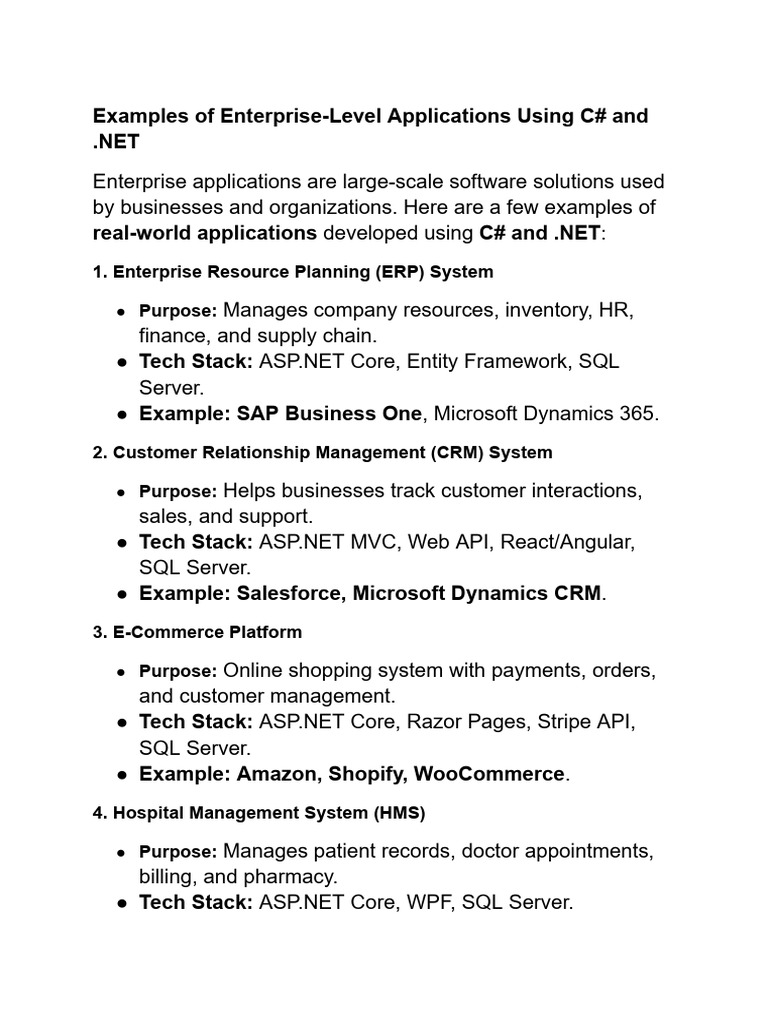 Enterprise-Level PROJECTS | PDF | Enterprise Resource Planning | Software