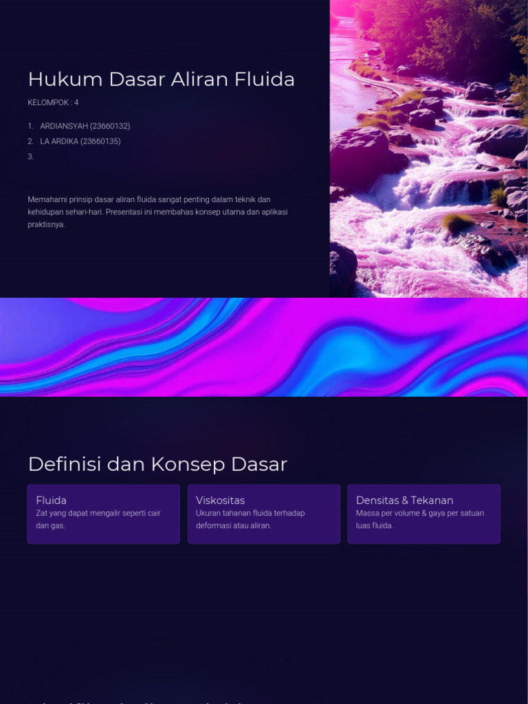 Hukum Dasar Aliran Fluida PDF | PDF