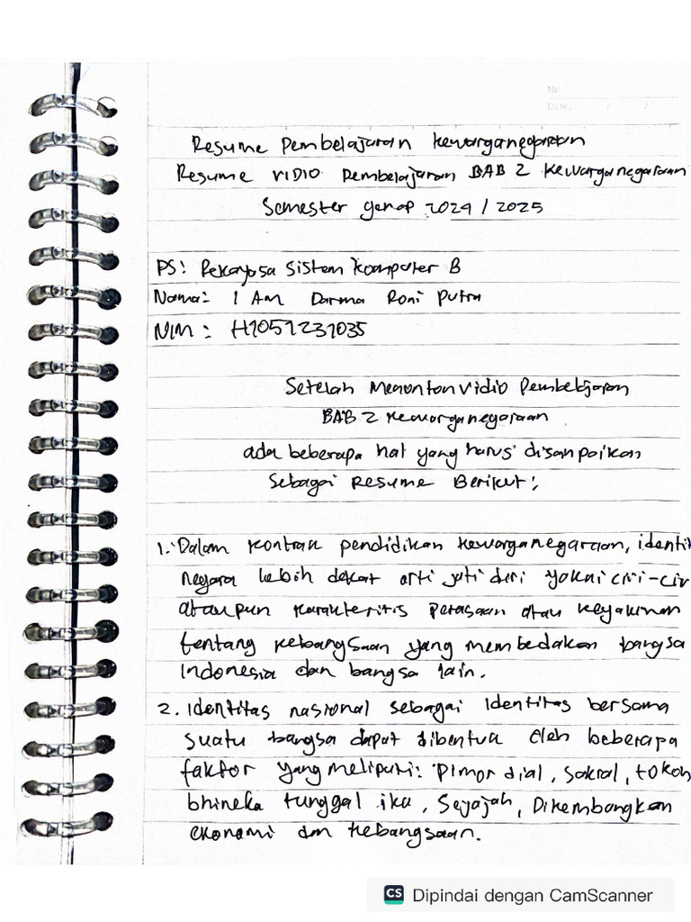 Resume Pembelajaran 4, BAB 2 - I Am Darm | PDF