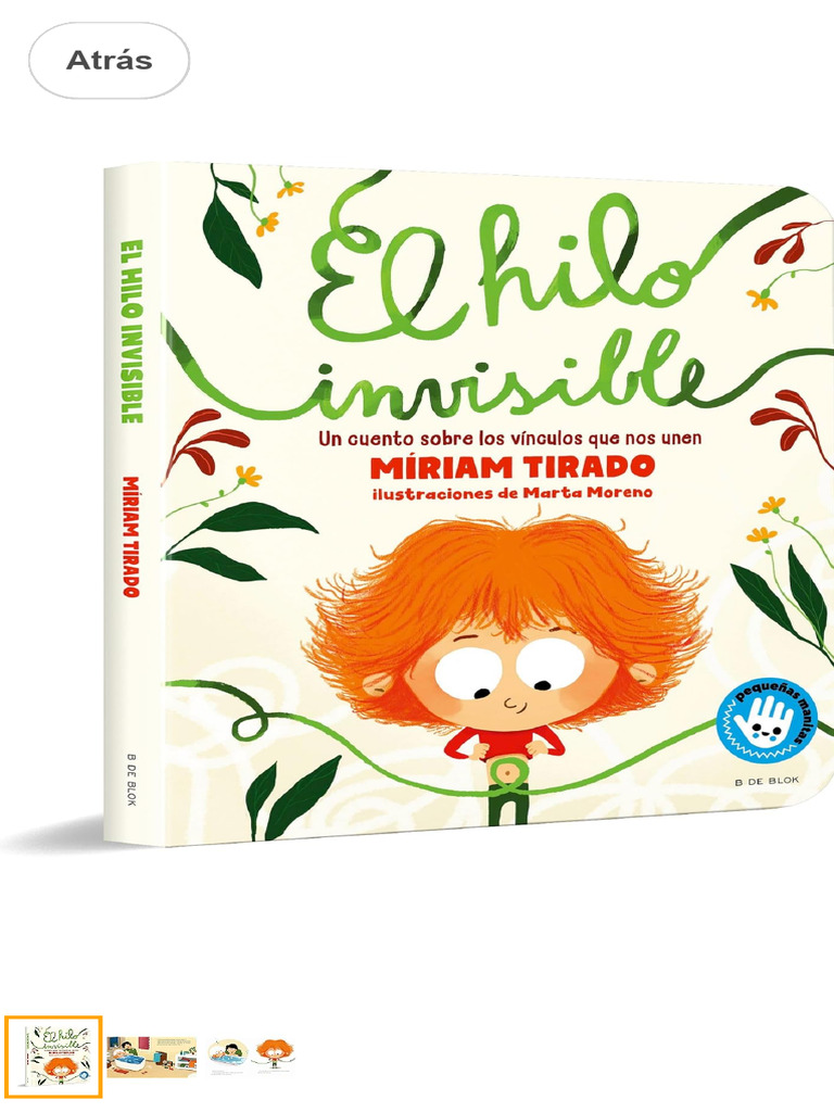 El Hilo Invisible (Libro de Cartón) El Cuento para La Vuelta Al Cole (Emociones en Familia ...