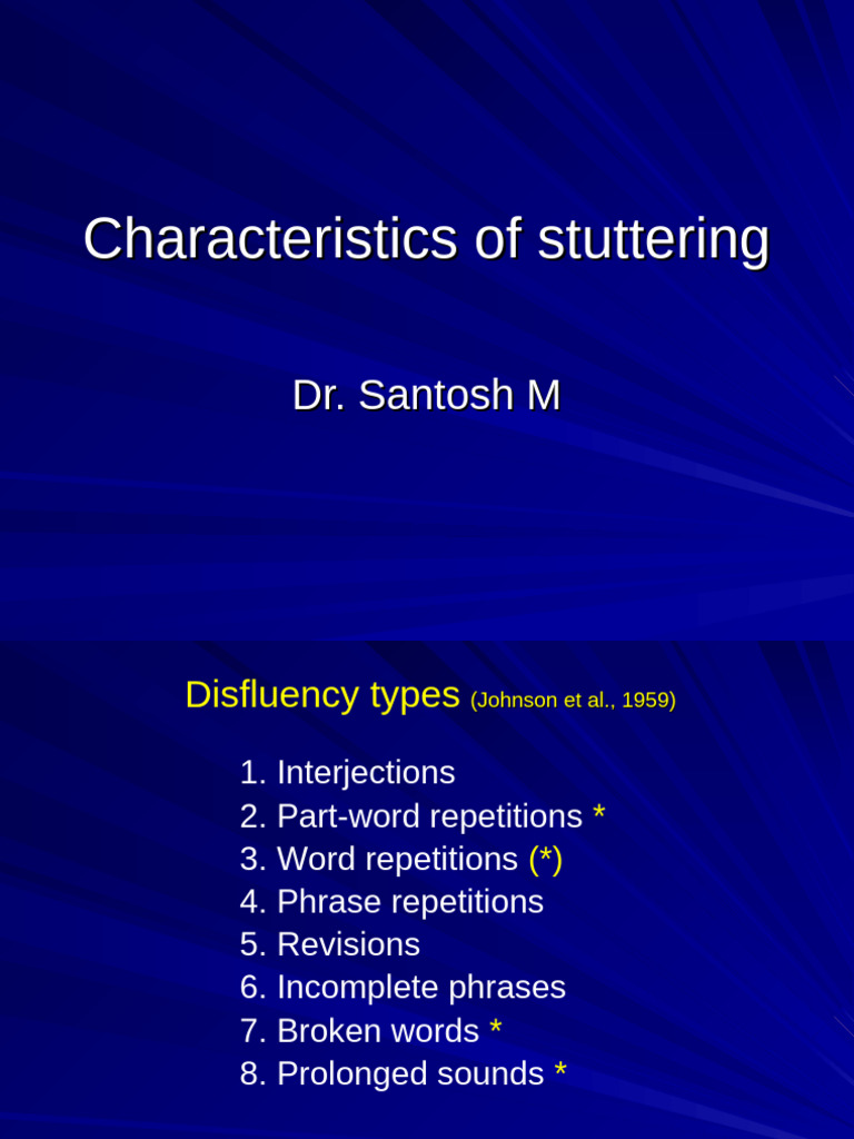 Characterisitcs of Stuttering | PDF | Stuttering | Word