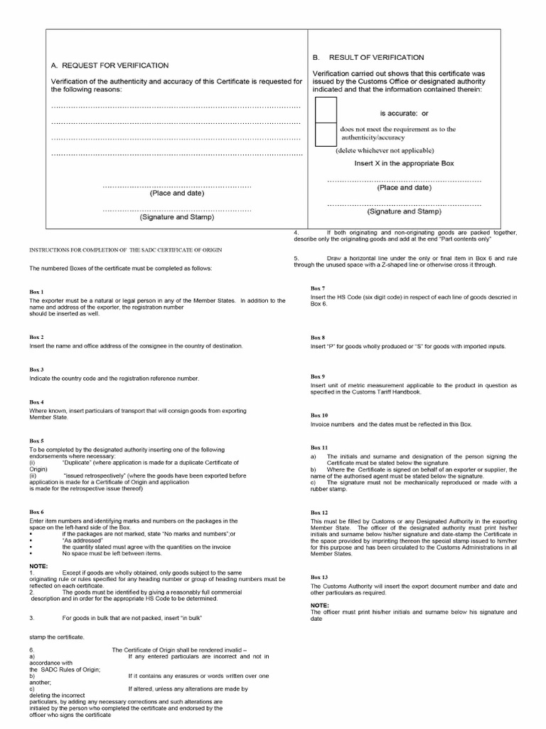 Sadc Certificate Verso | PDF
