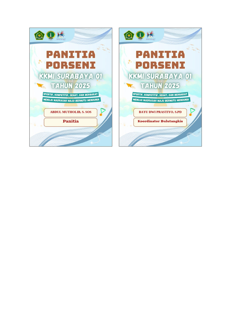 ID Card Panitia | PDF