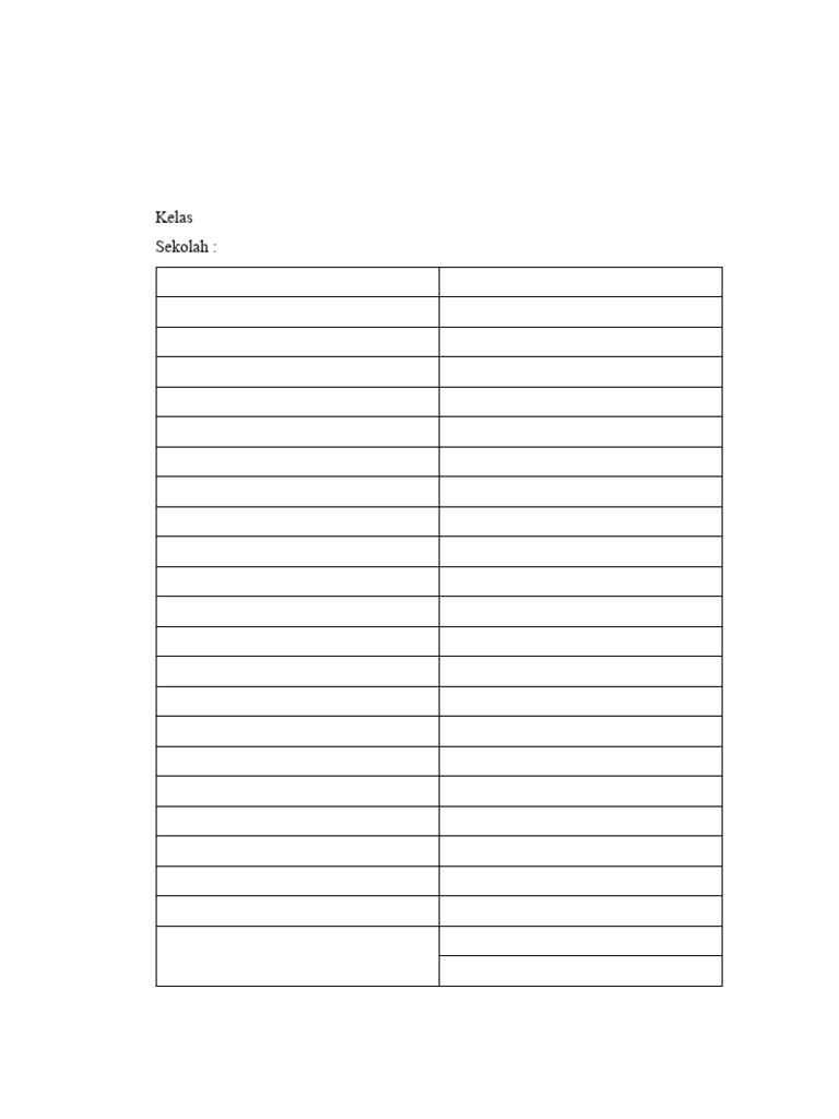 Blanko Penilaian Bleep Test | PDF