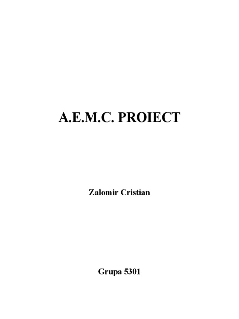AEMC PROIECT-ceas | PDF