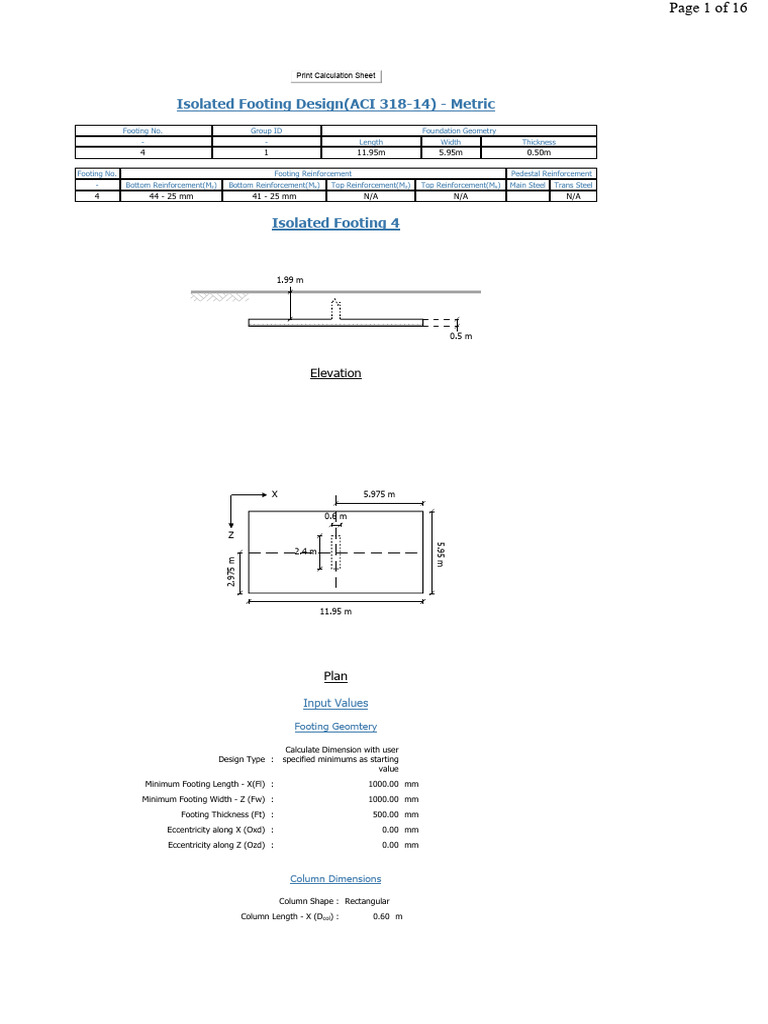 Partial Minsu Footing | PDF | Structural Load | Civil Engineering