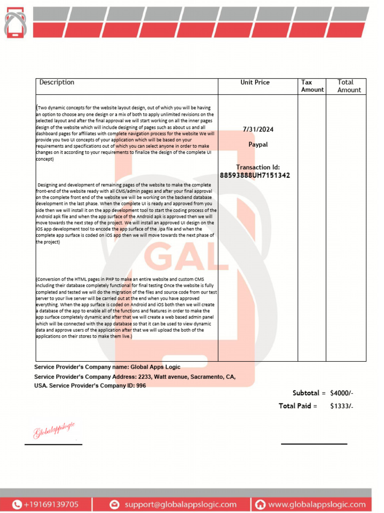 Marlon Ruiz Payment Receipt-GAL | PDF | Websites | Mobile App