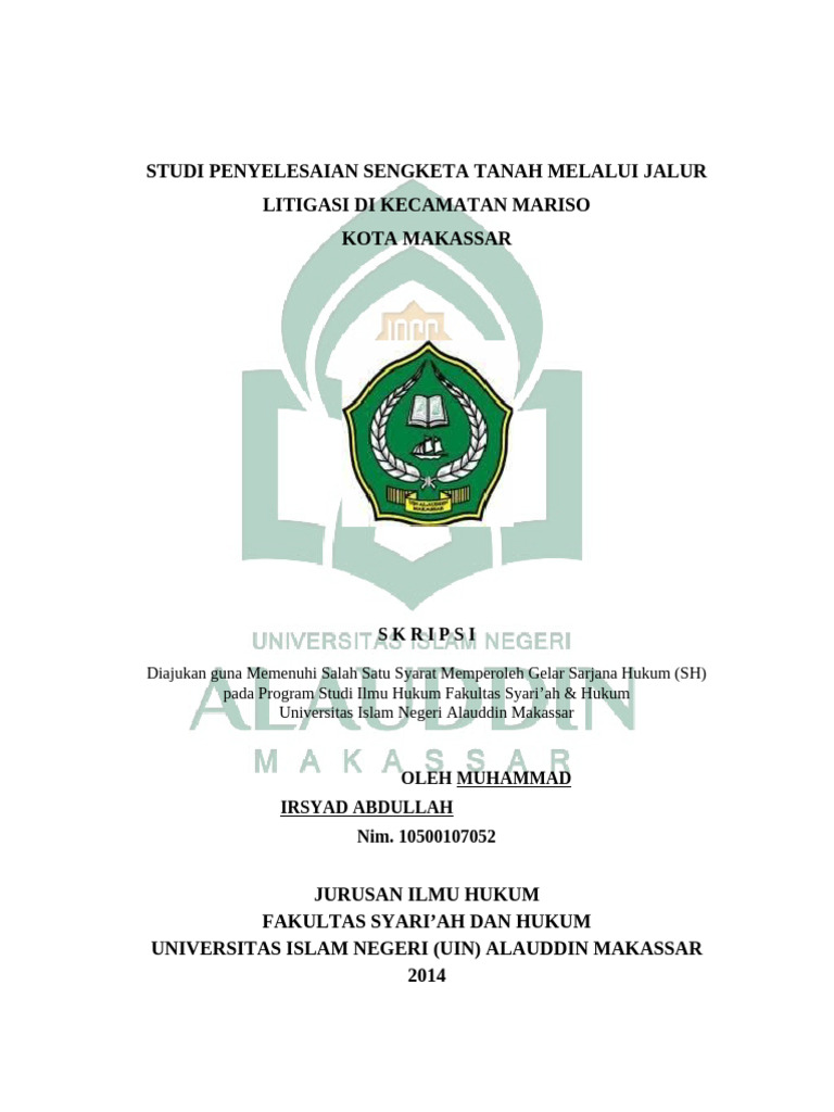 Skripsi Muh. Irsyad Abdullah 2014 PDF | PDF