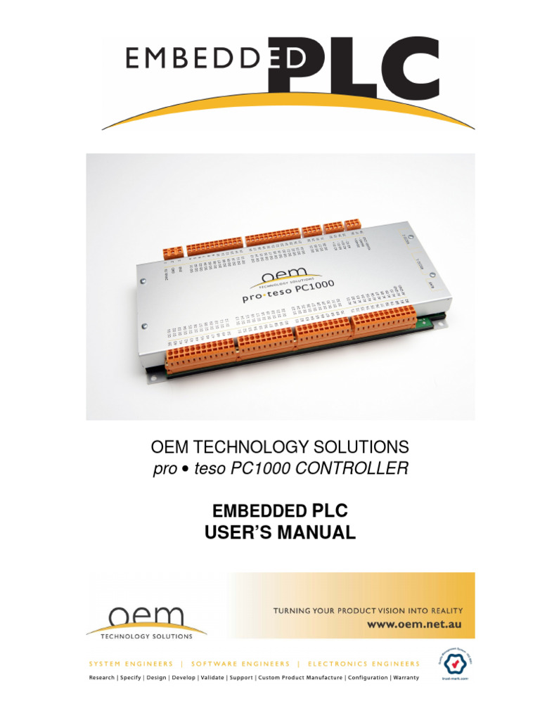 Um PC1000 | PDF | Programmable Logic Controller | Embedded System