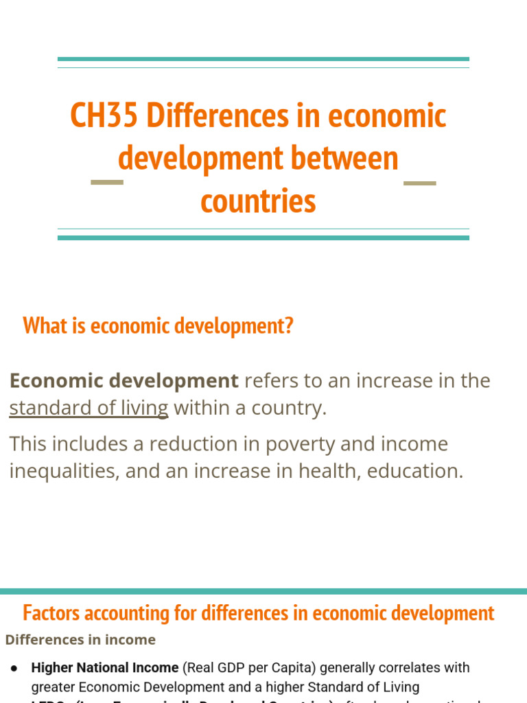 Economic Development Disparities Explained | PDF | Developing Country ...