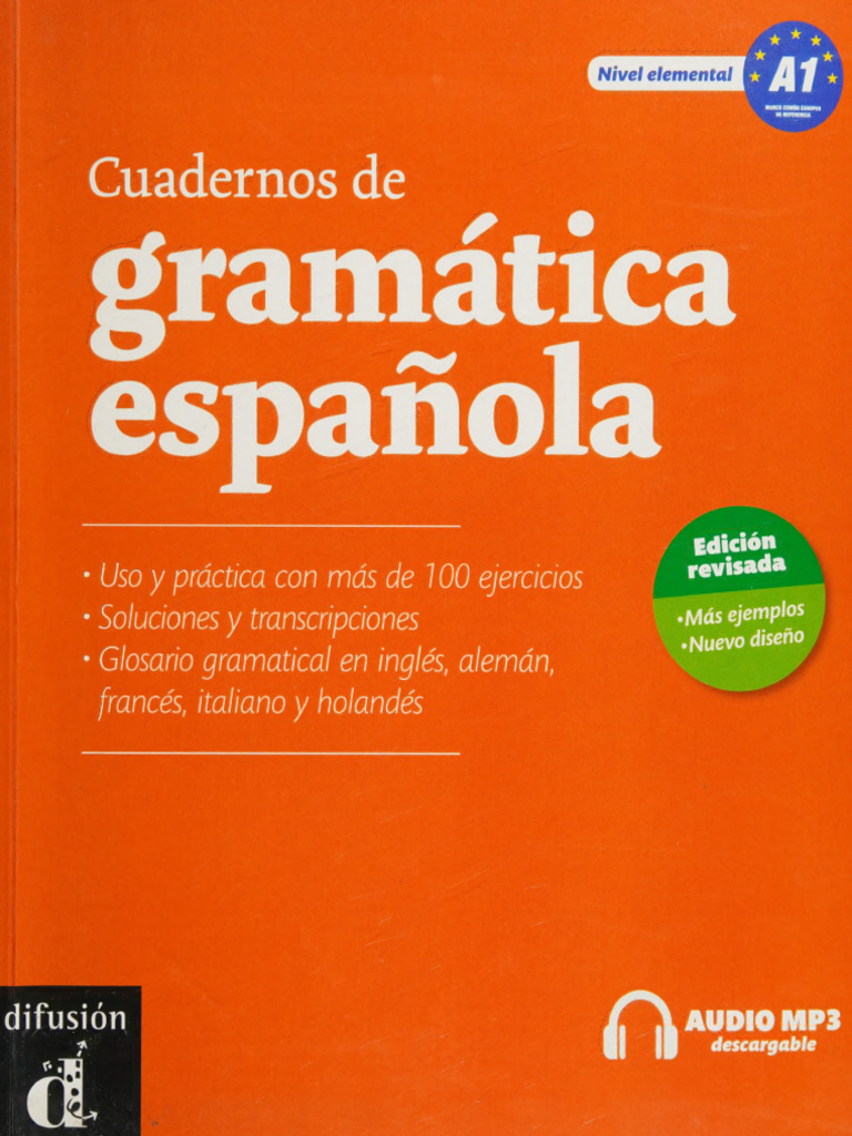 Cuadernos de Gramática Española A1 | PDF | Sustantivo | Adjetivo